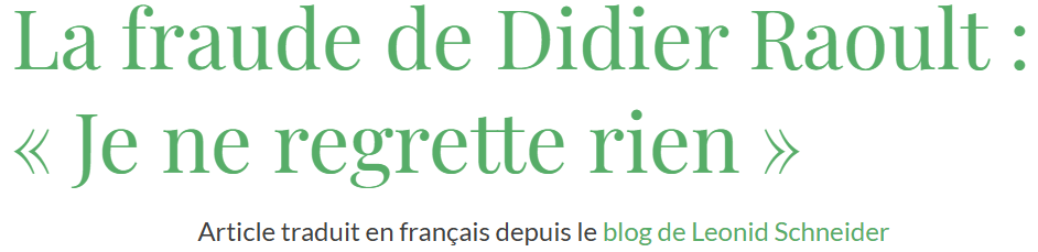 Les procédures baîllons de D Raoult ont toutes été des échecs : le ...